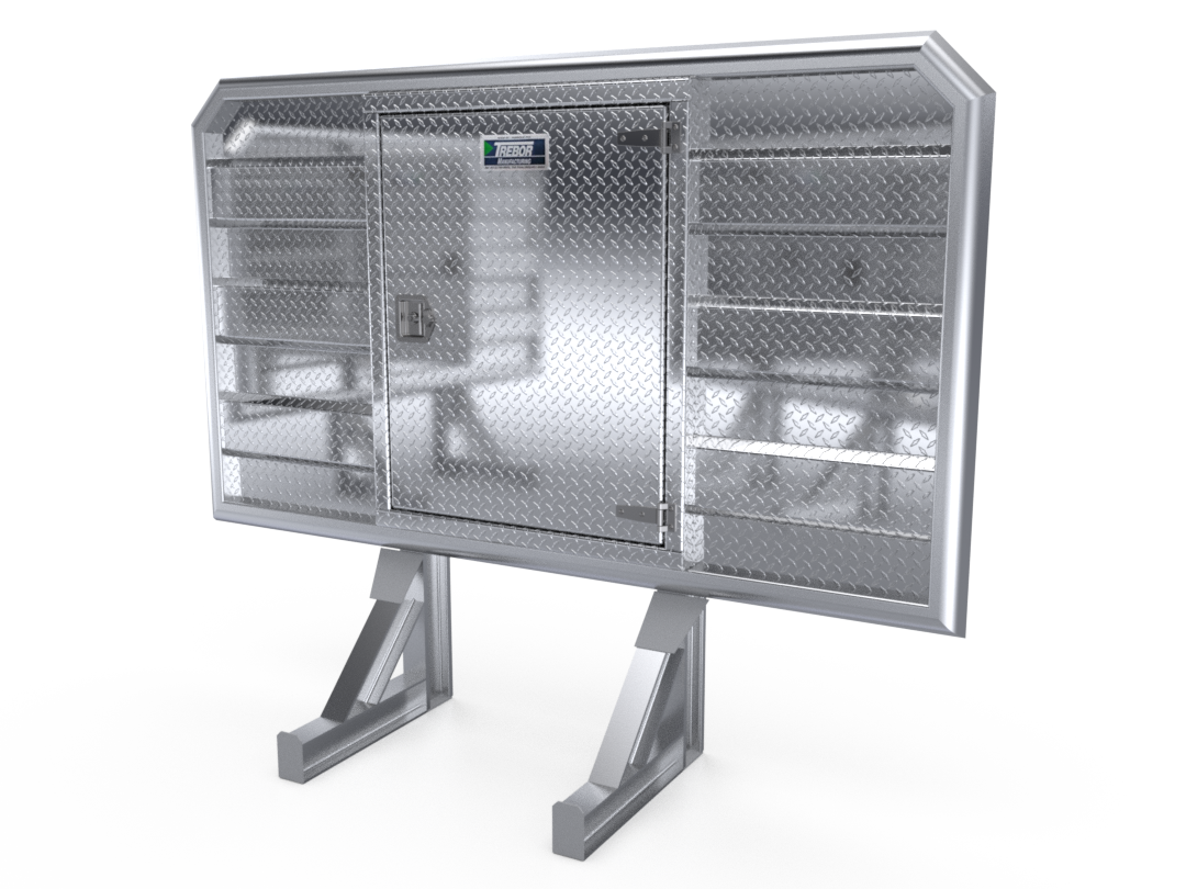TR6886CC Aluminum Enclosed Headache Racks - Trebor Manufacturing